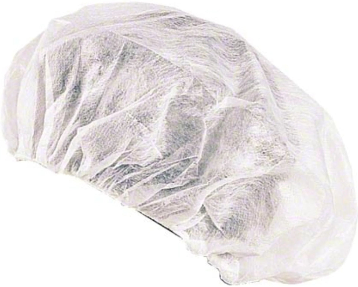 Disposable Bouffant Cap Hair Net, White 100 pieces — Beauty Pro ...