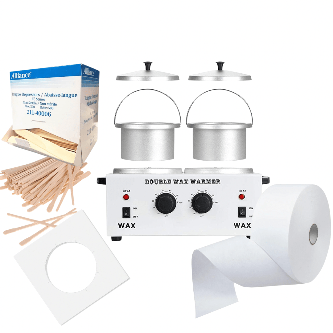 Double Wax Warmer Waxing Starter Bundle — Beauty Pro Supplies Canada