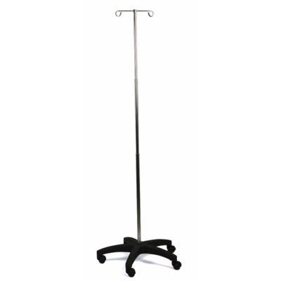 IV Pole Infusion Stand, 2 Hook with 5 Caster Mobile Base – Beauty Pro ...