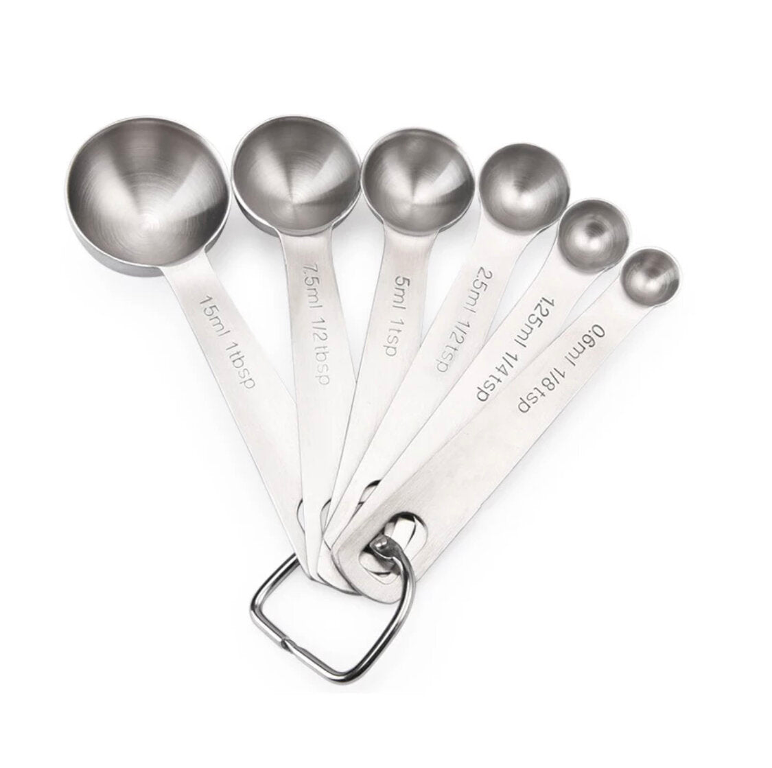 Facial Backbar Stainless Steel Measuring Spoons (Set of 6) — Beauty Pro ...