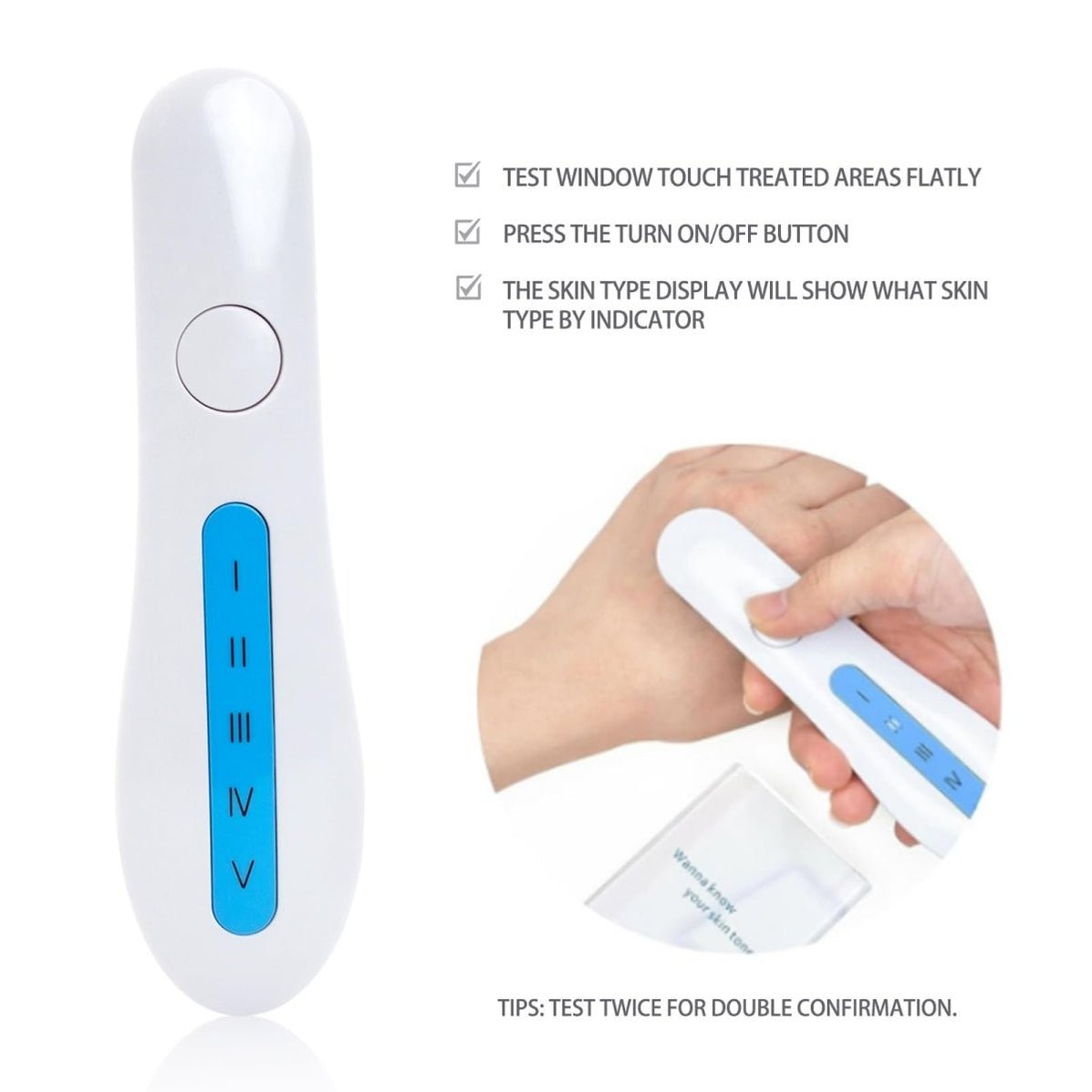 Skin Type Digital Tester, Smart Fitzpatrick Scale Skin Analyzer ...