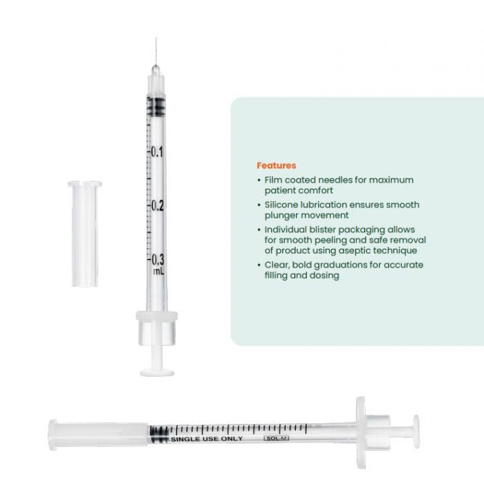 Sol-Care 0.3ml 31G x 5/16" Ultra-Fine Botox / Neuromodulator Cosmetic ...